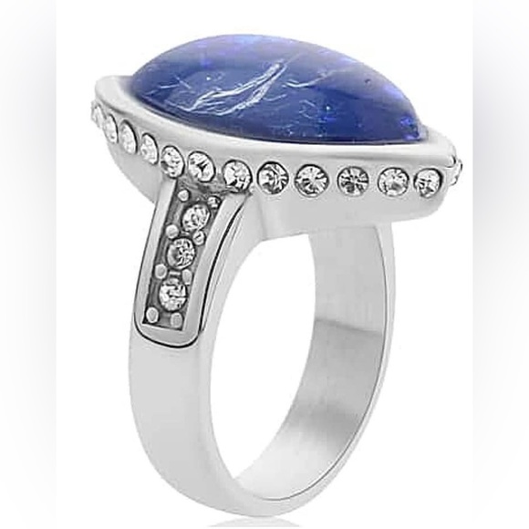 Jewelry | Nwt Lab Created Opal And White Austrian Crystal Ring In ...